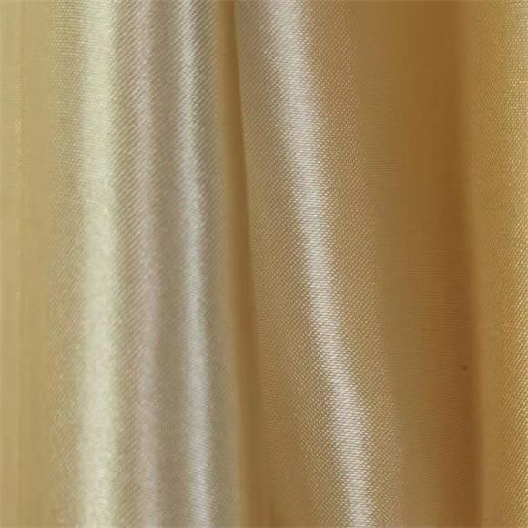 50dx75d Gold Chiffon Fabric 87gsm Poly Satin For Blouses And Dresses